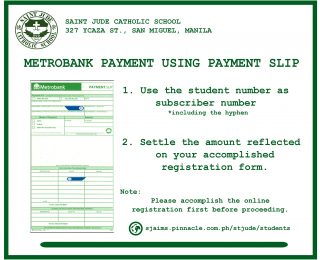 METROBANK Payment Slip Instructions – Saint Jude Catholic School